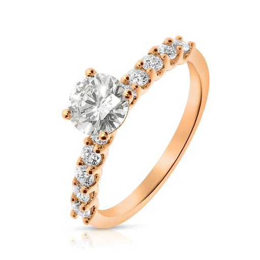 Sidestone Lab Grown Diamonds Ring 14K White Gold YB Soul